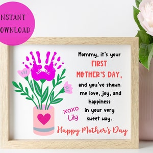 Mother's Day Handprint Art Poem Handprint Mother's Day Craft for ...