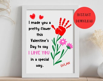 Valentine’s Day Handprint Poem Craft – Instant PDF Download - Etsy