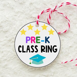 Pre-k Graduation Class Ring Gift Tags or Stickers, Pre-k Graduation ...