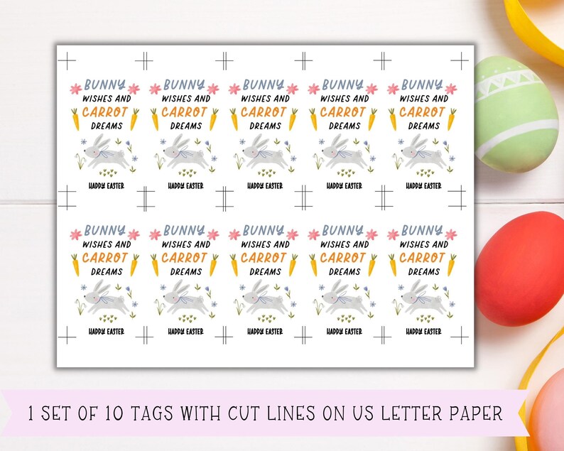 Printable Easter Basket Tags | Easter Gift Tag | Easter Treat Bag ...