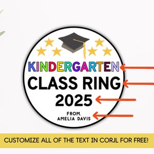 Editable Kindergarten, Preschool, Prek, Middle School Graduation Class ...