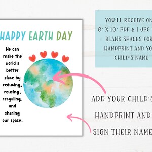 Earth Day Handprint Poem for Kids | Earth Day Handprint | Earth Day ...
