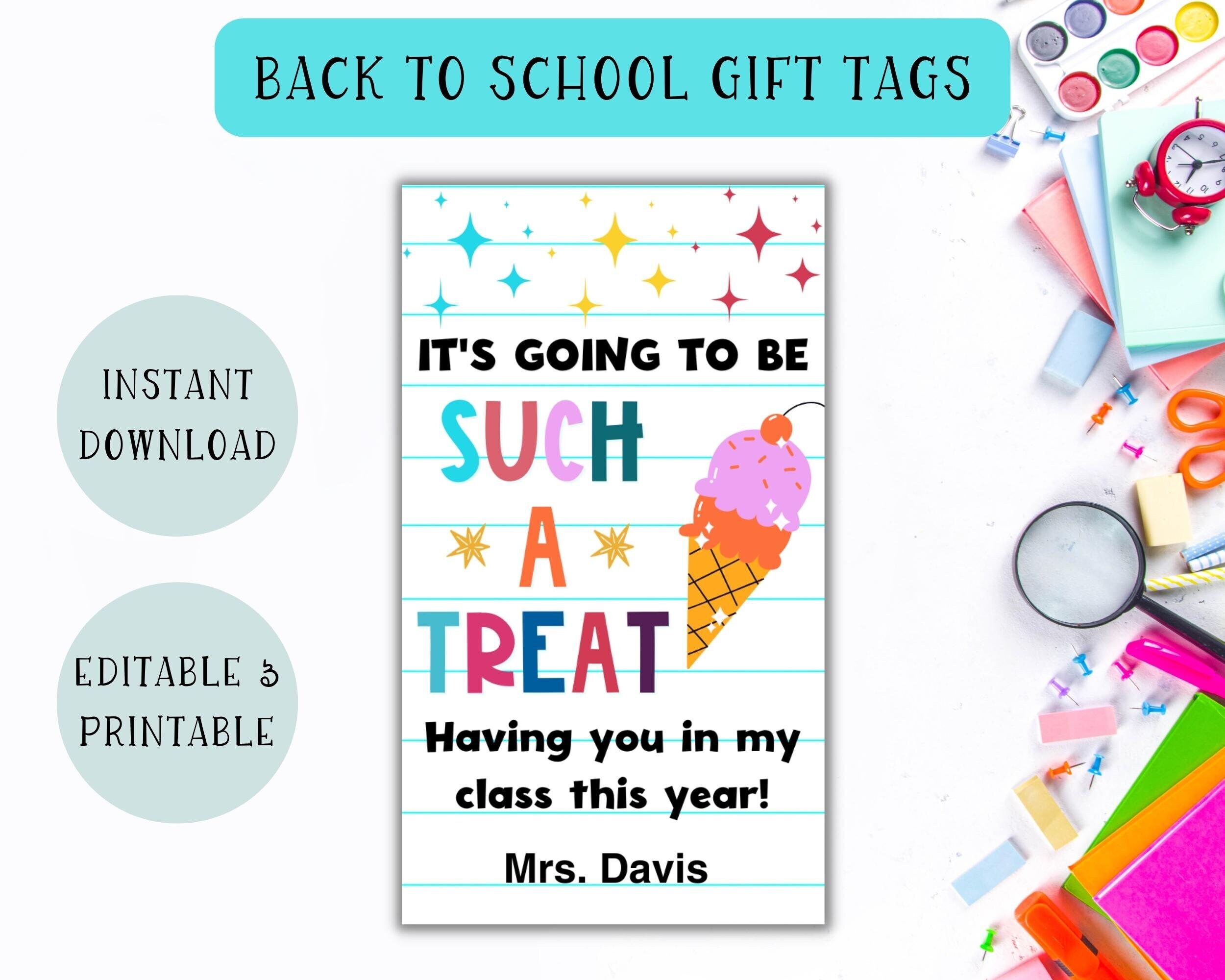 Back to School Gift Tags for Students First Day of School Gift Tags ...