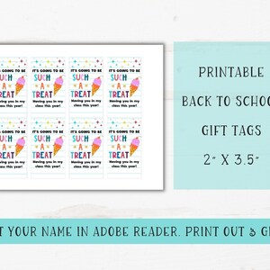 Back to School Gift Tags for Students | First Day of School Gift Tags ...