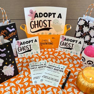 Adopt a Ghost, Adopt a Ghost Sign, Pet Ghost, Ghost Certificate, Ghost ...