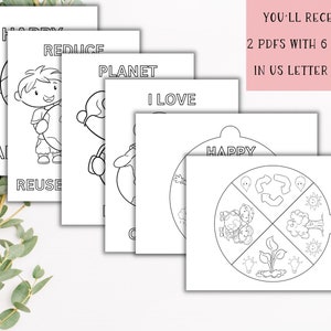 Earth Day Coloring Spinner Wheel for Kids | Earth Day Activities ...