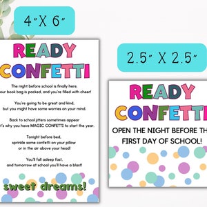 Ready Confetti Poem & Gift Tags | School Confetti | Ready Confetti Tag ...