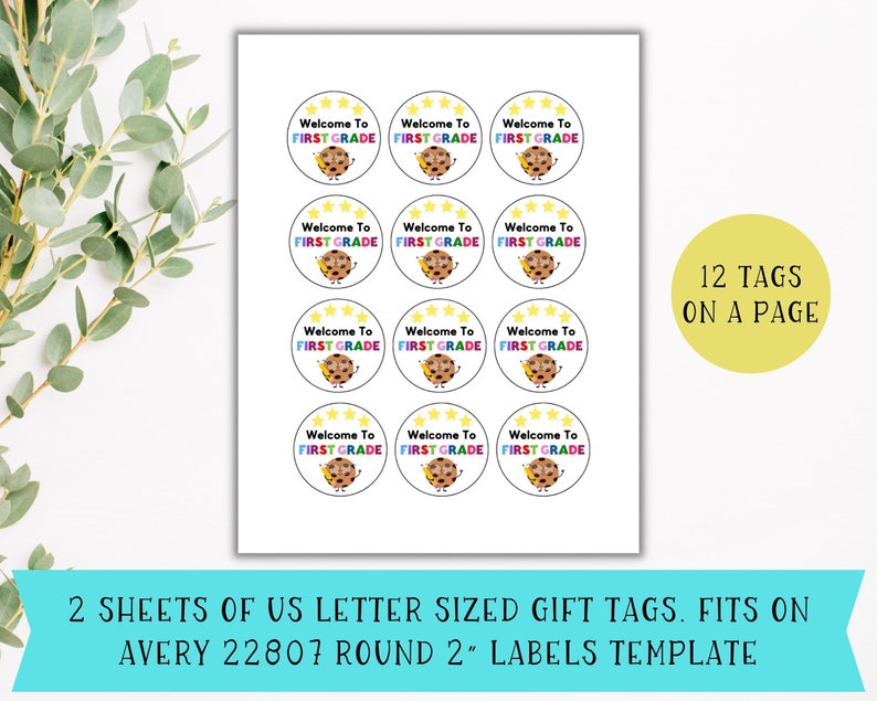 Welcome to First Grade Gift Tags or Stickers | Back to School Tag ...