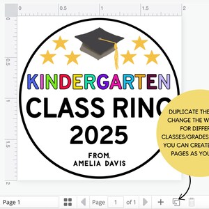 Editable Kindergarten, Preschool, Prek, Middle School Graduation Class ...