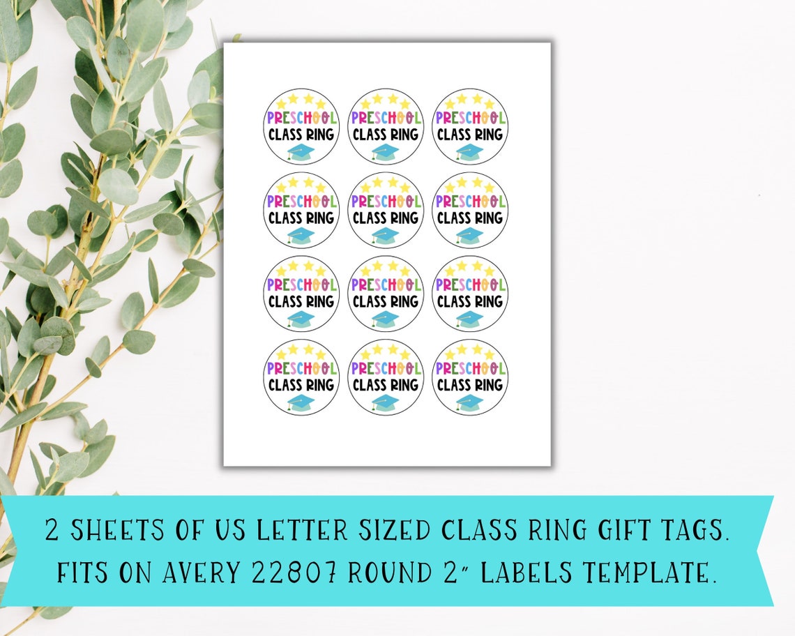 Preschool Graduation Class Ring Gift Tags or Stickers Pre-k - Etsy