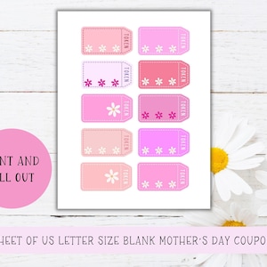 Mother's Day Coupons | Printable Coupon Book | Coupon Book for Mom ...