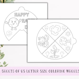 Earth Day Coloring Spinner Wheel for Kids | Earth Day Activities ...