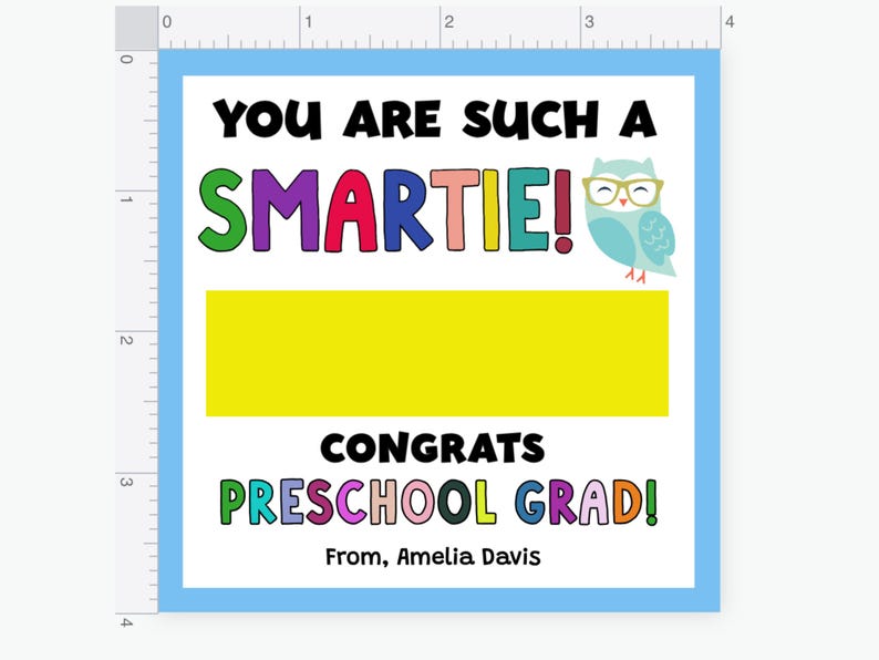 You Are Such A Smartie Preschool Graduation Gift Tag Printable ...