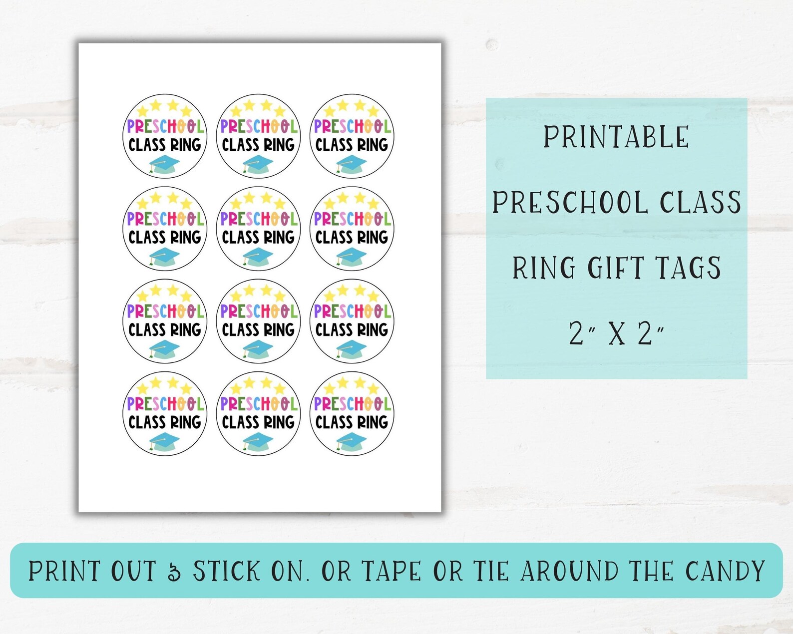 Preschool Graduation Class Ring Gift Tags or Stickers Pre-k - Etsy