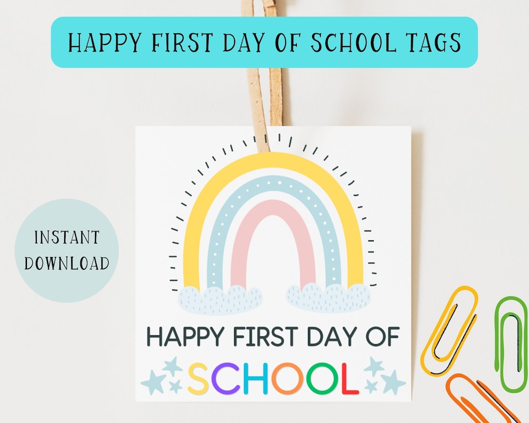 Happy First Day of School Tag | Back to School Tag | School Tag ...