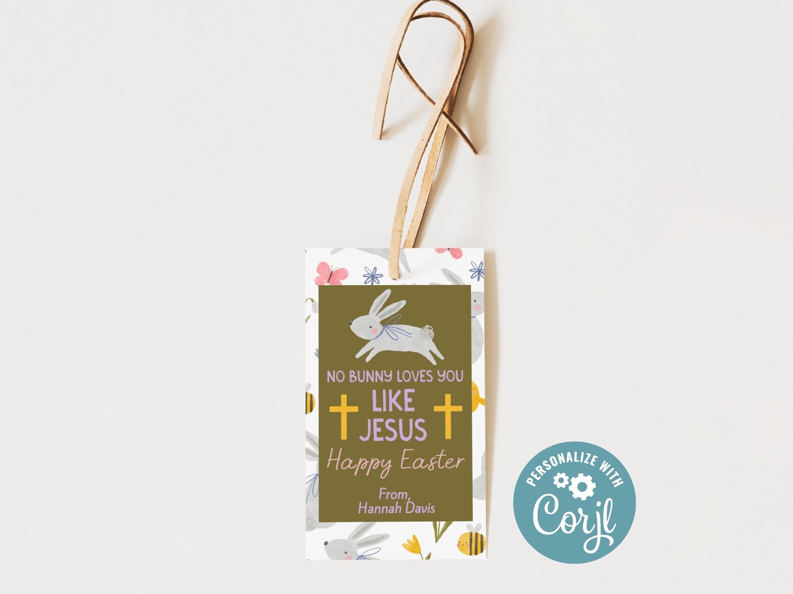 No Bunny Loves You Like Jesus Printable Easter Tag, Editable Easter ...