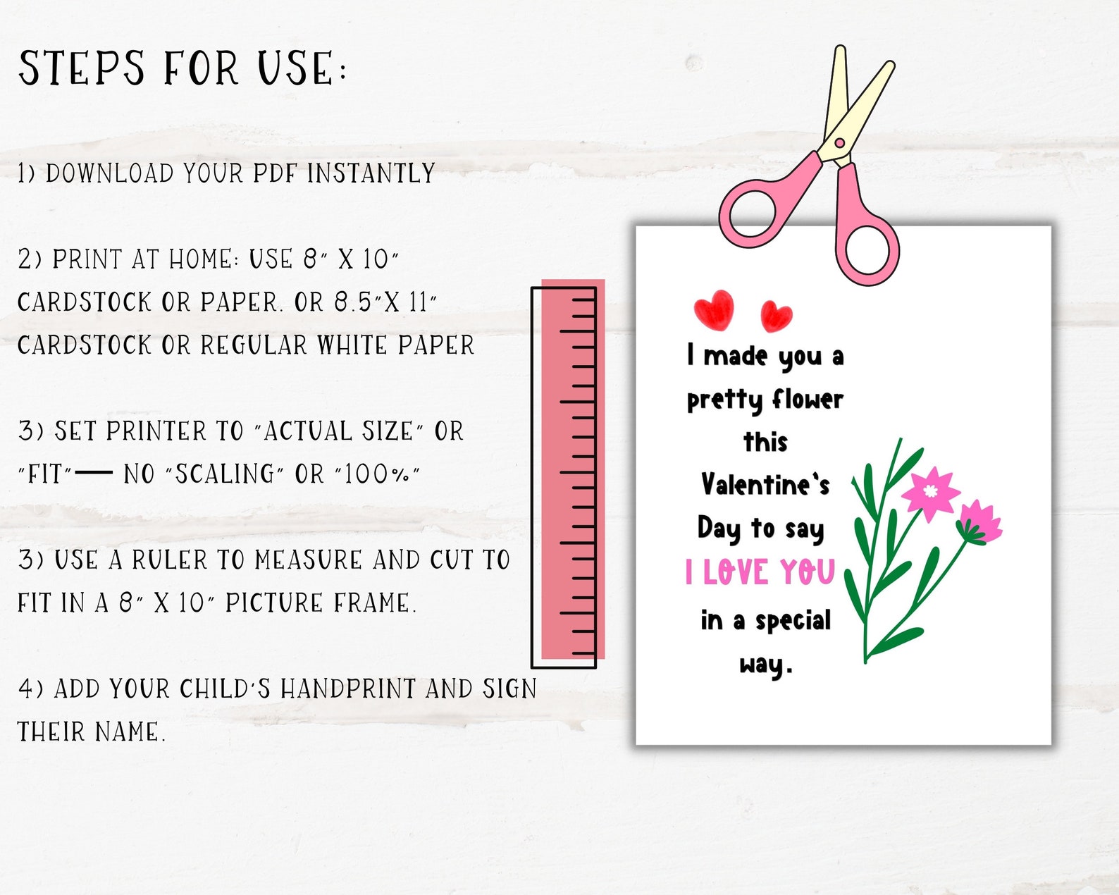 Valentine's Day Handprint Art Poem Printable Valentine's Day Craft for ...