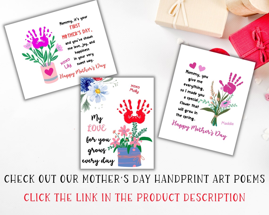 Valentine's Day Handprint Art Poem Printable Valentine's Day Craft for ...
