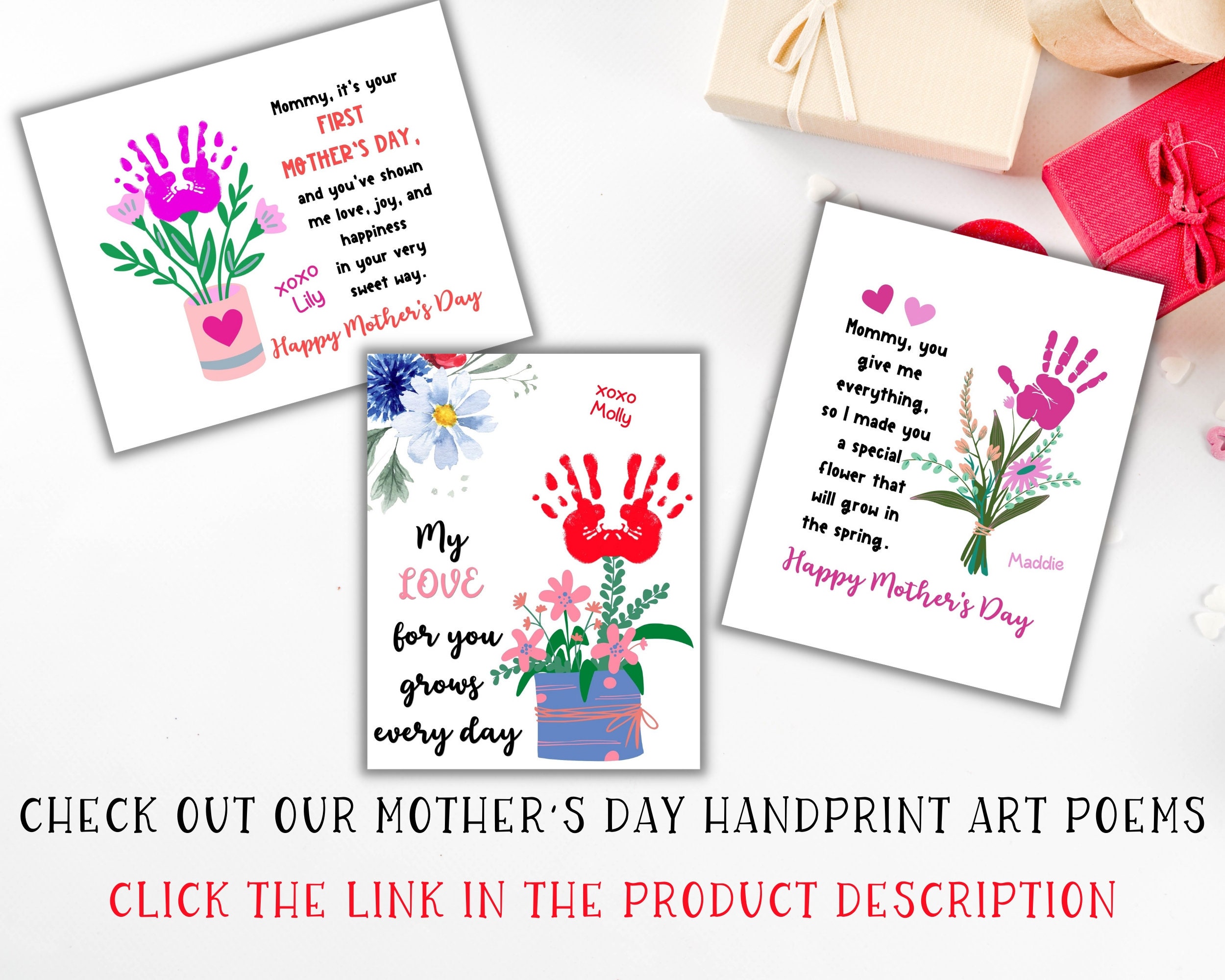 Valentine's Day Handprint Art Poem | Printable Valentine's Day Craft ...