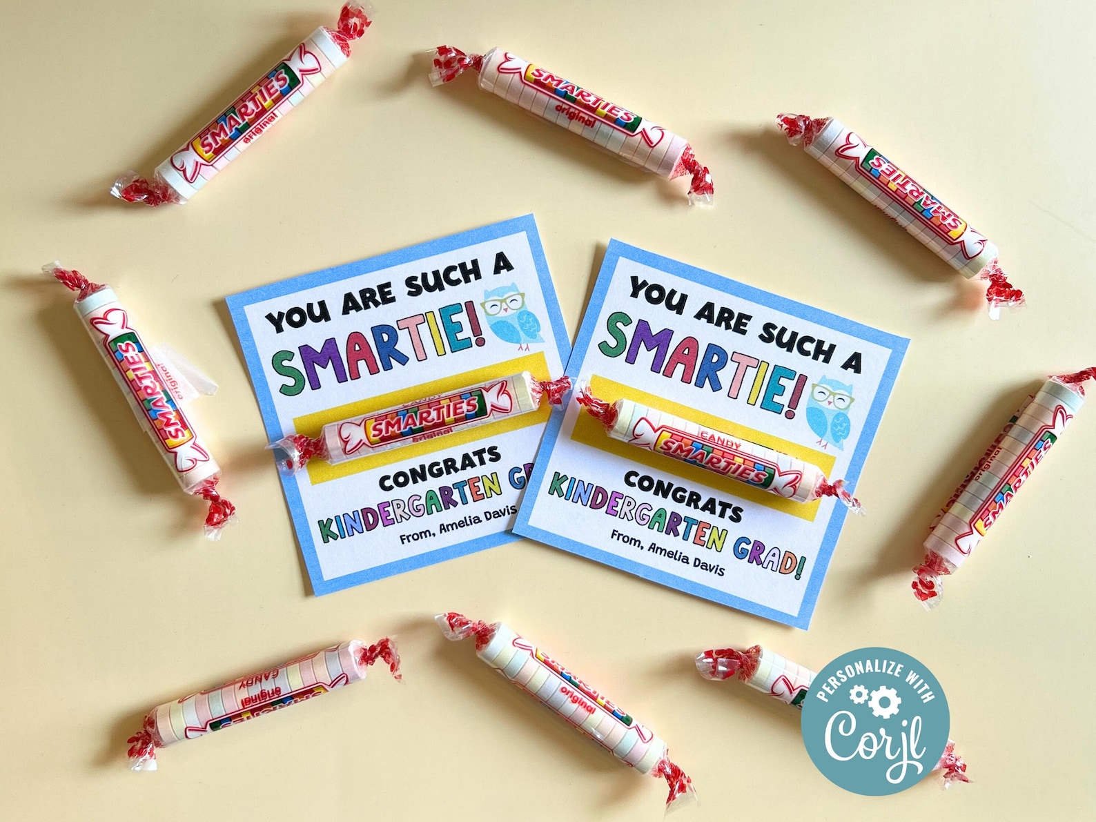 You Are Such A Smartie Kindergarten Graduation Gift Tag Printable ...