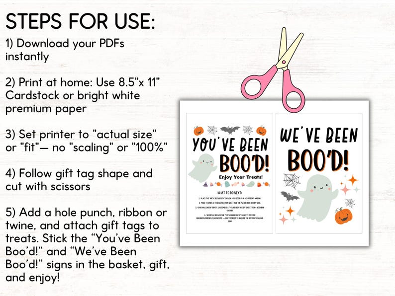 You've Been Boo'd Printable, You've Been Booed Digital Download, You've ...