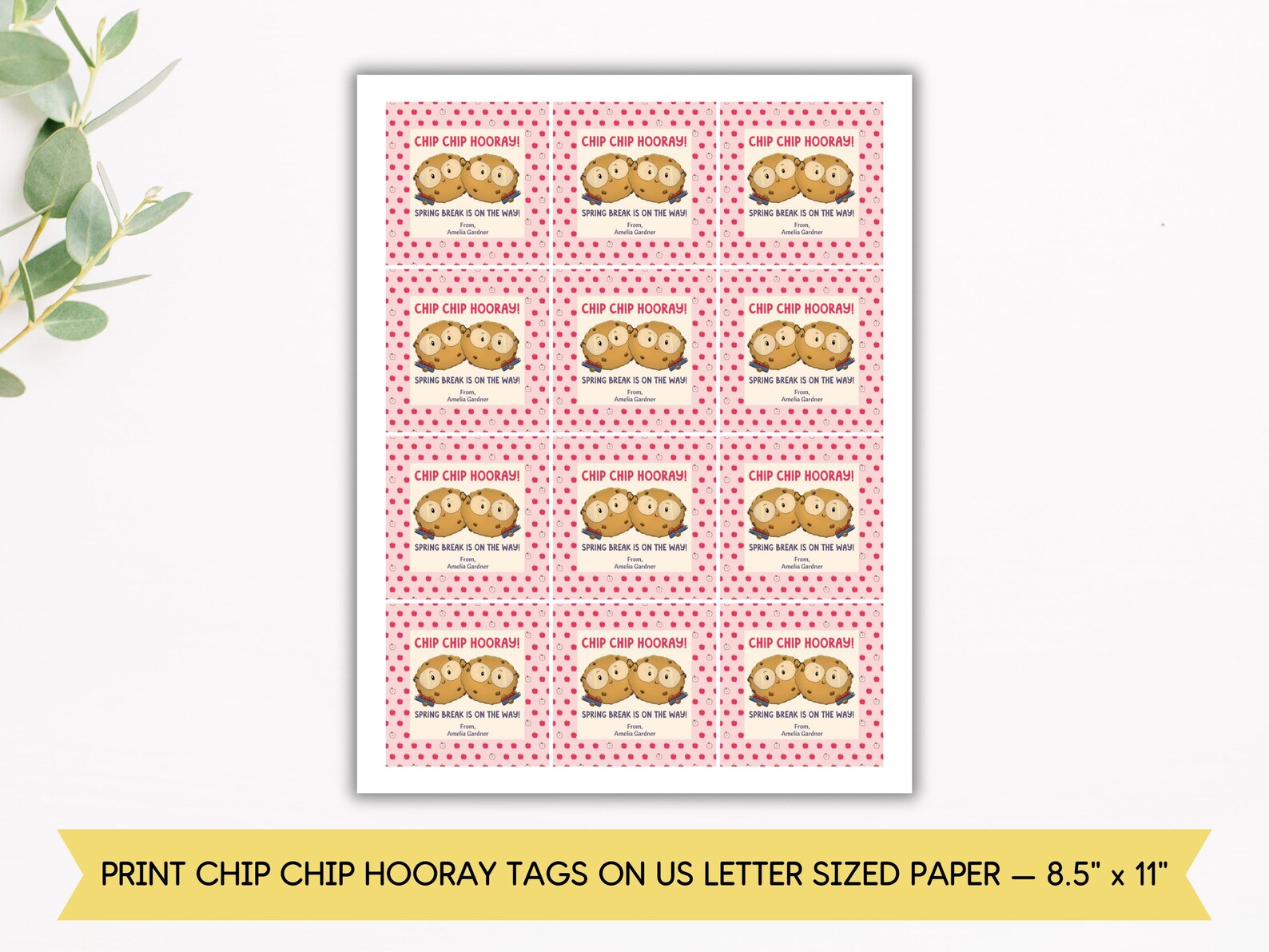 Chip Chip Hooray Spring Break is on the Way Teacher Appreciation ...
