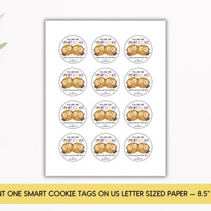 One Smart Cookie Testing Motivation Tag Printable, Editable Testing Day ...