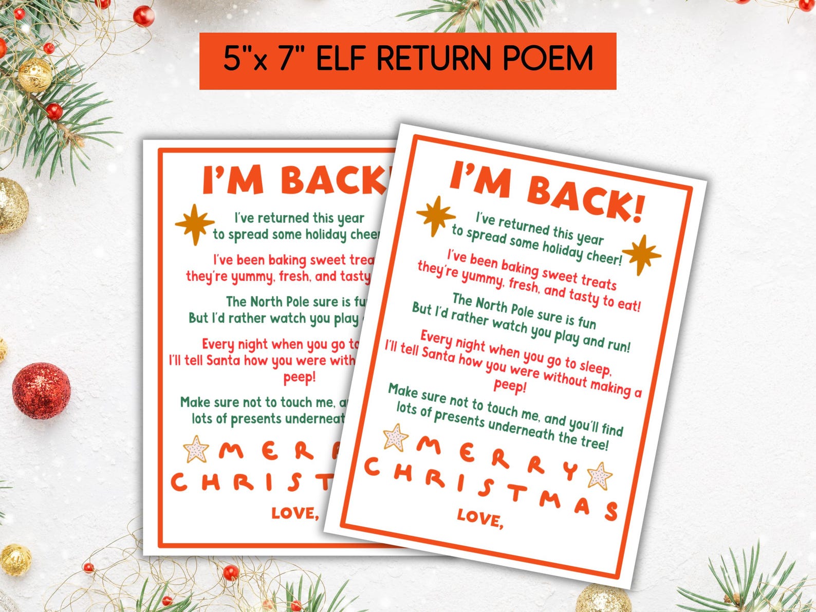 I'm Back Elf Return Poem, Elf Return, Elf Return Letter, Elf Letter ...