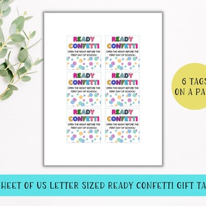Ready Confetti Poem & Gift Tags | School Confetti | Ready Confetti Tag ...