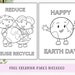 Earth Day Coloring Spinner Wheel for Kids Earth Day Activities Earth ...