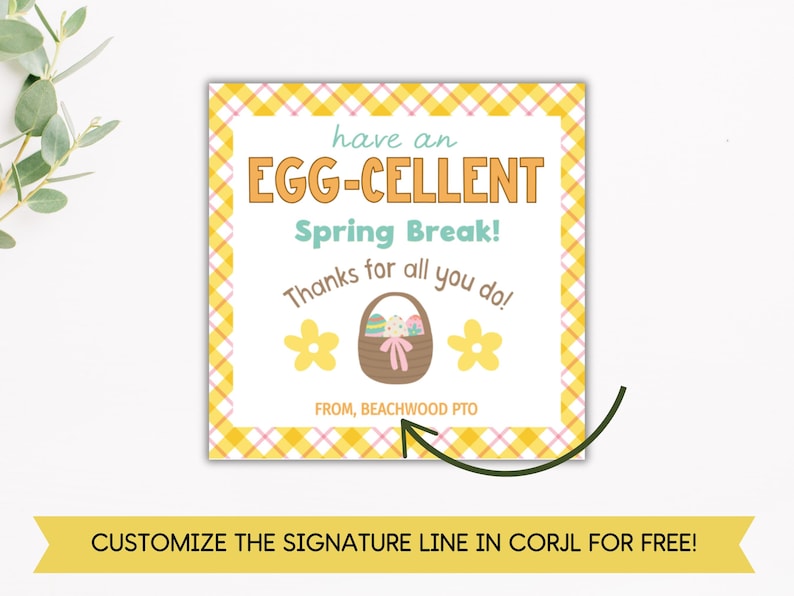 Have an Eggcellent Spring Break Teacher Appreciation Printable ...
