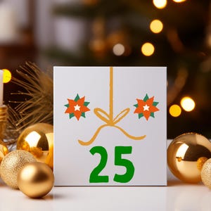 Printable Advent Calendar Numbers, Decorative Numbers, DIY Advent ...