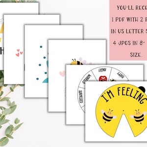 Honey Bee Feelings Wheel for Kids | Emotions Wheel | Wheel of Emotions ...