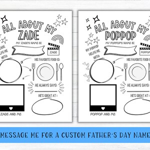 All About My Grandpa Printable | Father's Day Questionnaire | All About ...