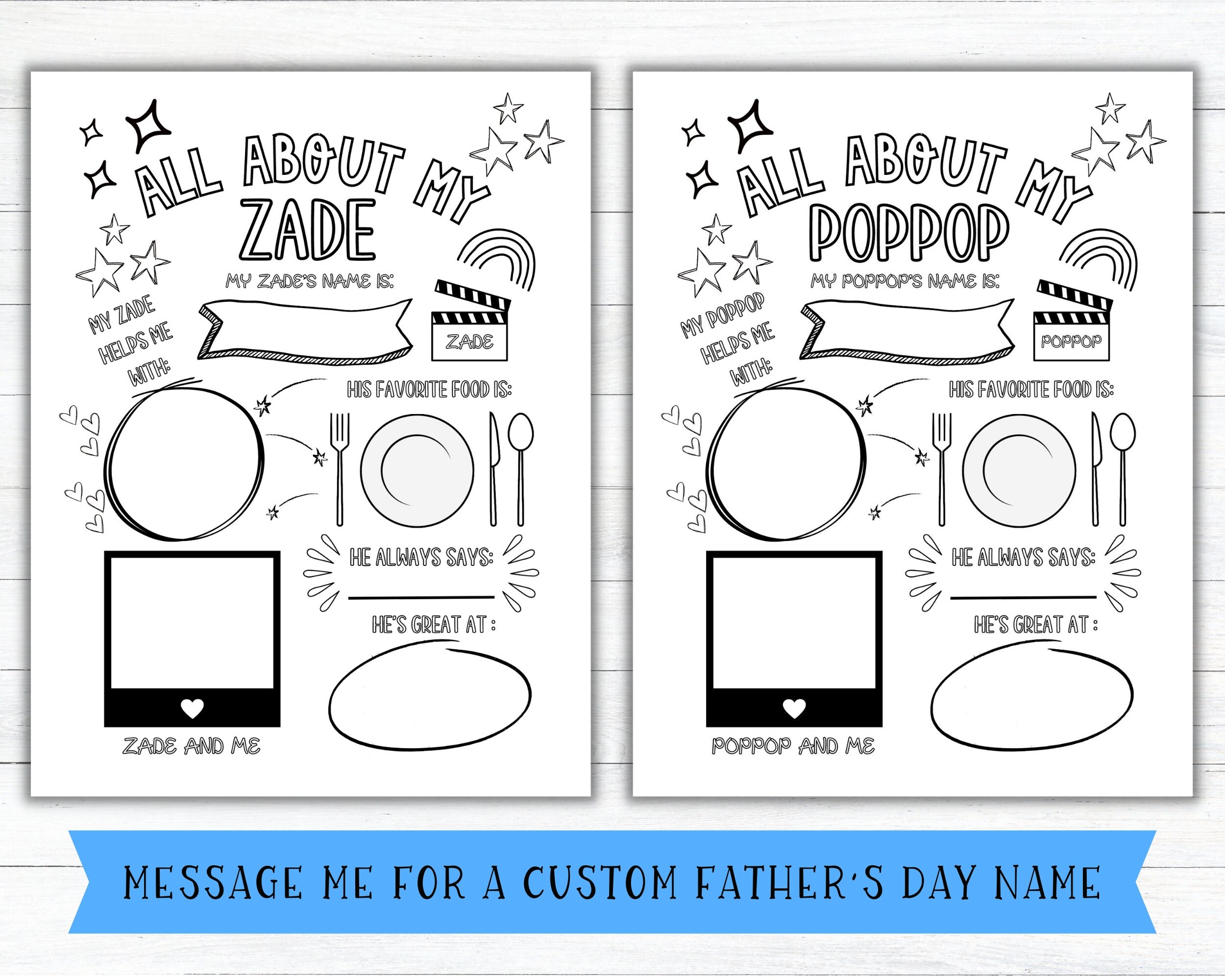 All About My Grandpa Printable | Father's Day Questionnaire | All About ...