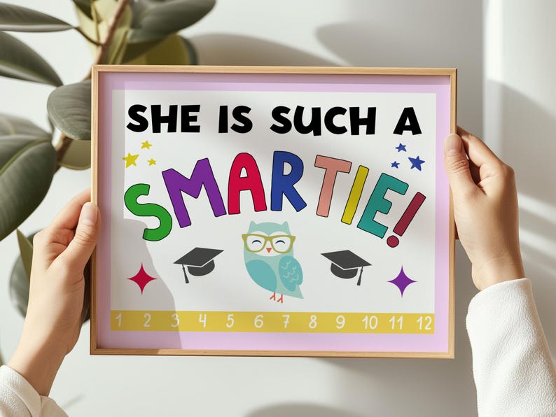 She is Such A Smartie Printable Graduation Candy Bar Sign, Smartie ...