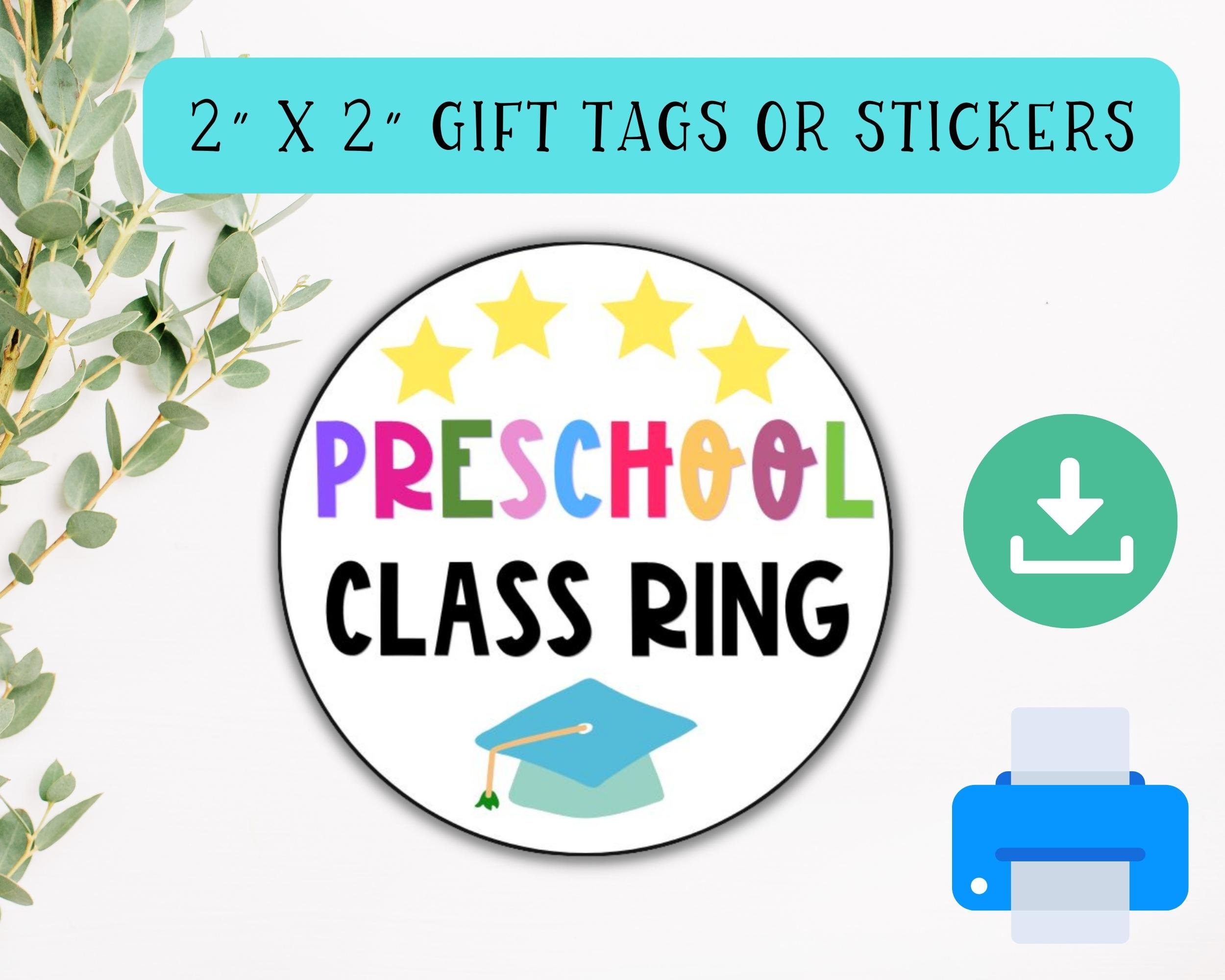Preschool Graduation Class Ring Gift Tags or Stickers Pre-k - Etsy