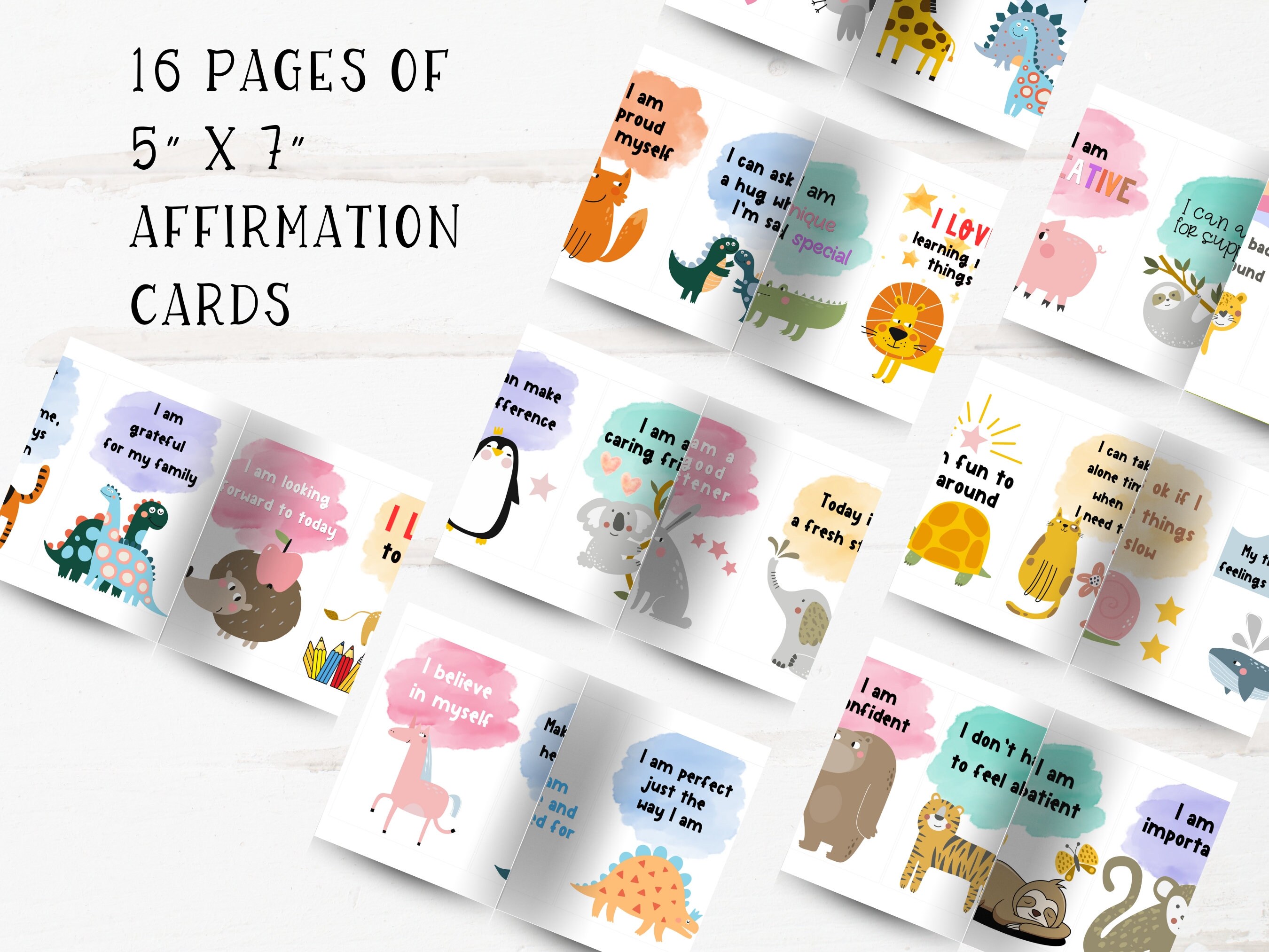 Positive Affirmation Cards for Kids 32 Printable Affirmation - Etsy