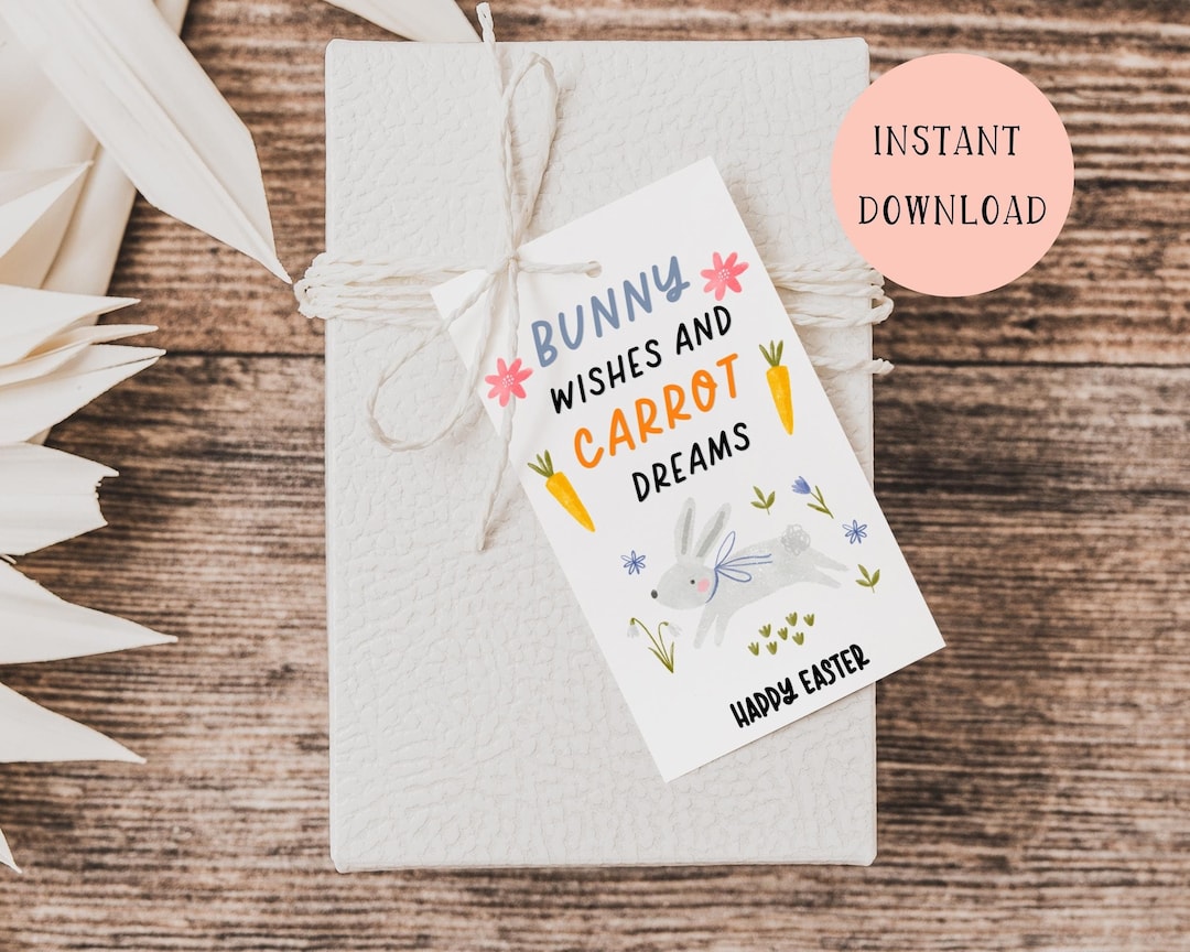 Printable Easter Basket Tags Easter Gift Tag Easter Treat Bag Happy ...
