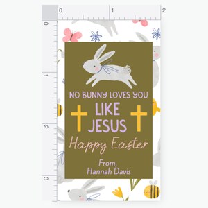 No Bunny Loves You Like Jesus Printable Easter Tag, Editable Easter ...