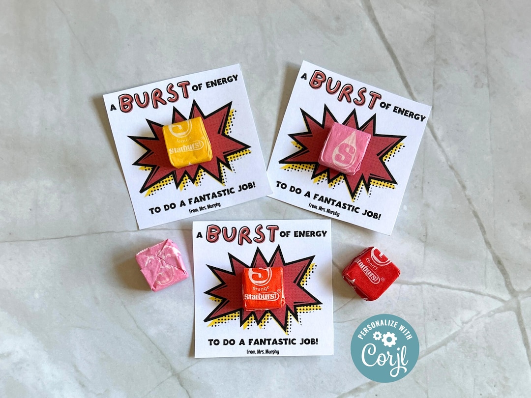 A Burst of Energy Testing Motivation Tag Printable, Editable Testing ...