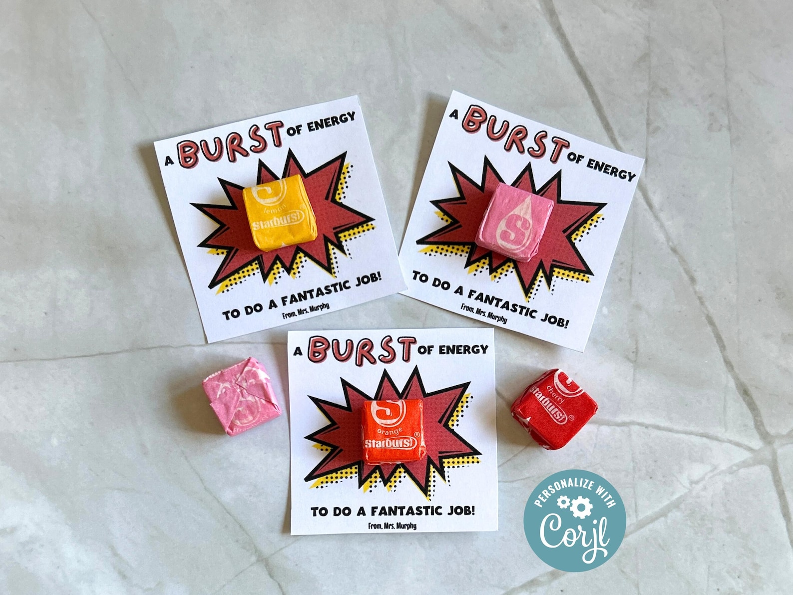 A Burst of Energy Testing Motivation Tag Printable, Editable Testing ...