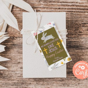 No Bunny Loves You Like Jesus Printable Easter Tag, Editable Easter ...