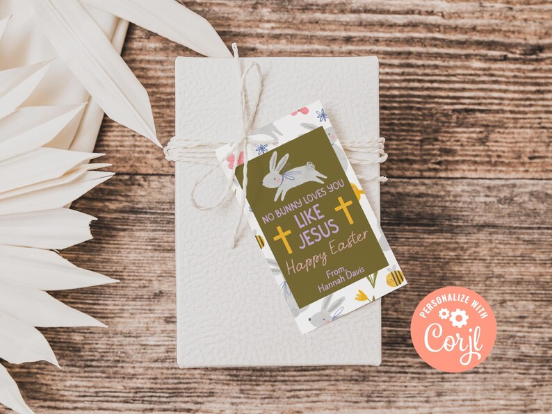 No Bunny Loves You Like Jesus Printable Easter Tag, Editable Easter ...
