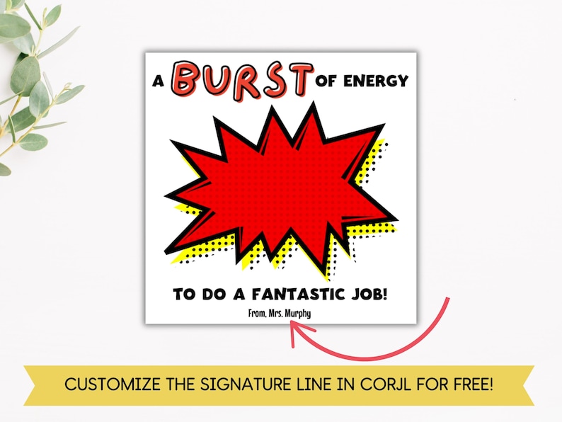 A Burst of Energy Testing Motivation Tag Printable, Editable Testing ...