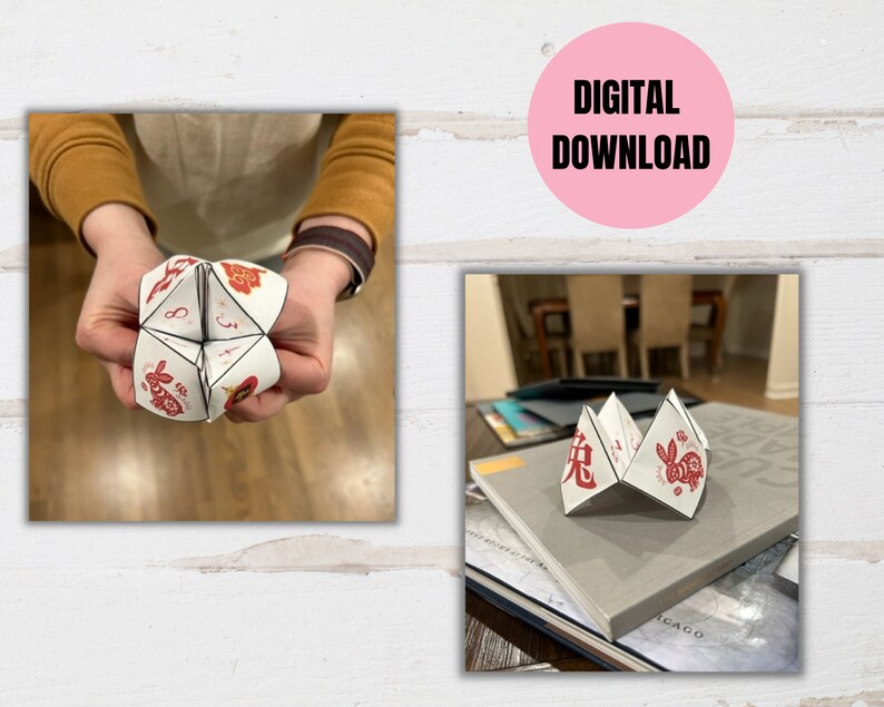 Printable Lunar New Year Cootie Catcher Chinese New Year Fortune Teller ...