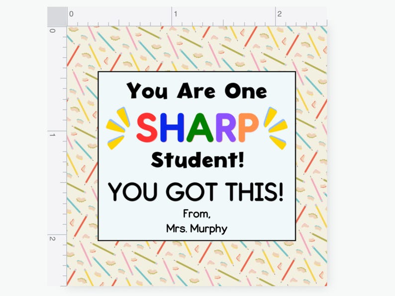 Testing Motivation Tag Printable, Editable One Sharp Student Tag ...