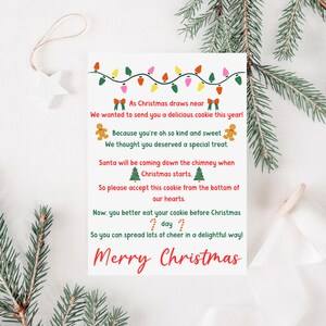 Christmas Cookie Poem Printable, Christmas Cookie Tag, Cookie Packaging ...