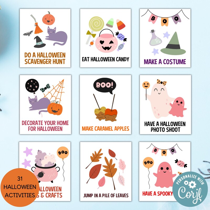 Halloween Advent Printables - Etsy