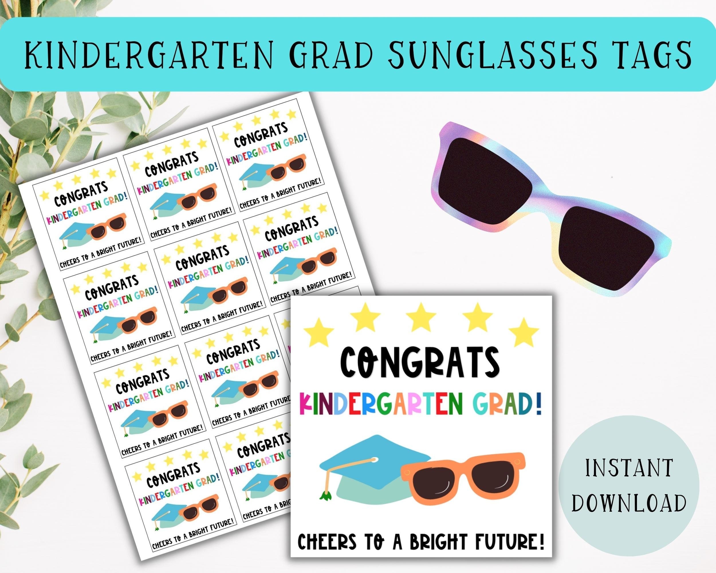 Kindergarten Sunglasses Tags | Sunglasses Favor Tag | Sunglasses Gift ...